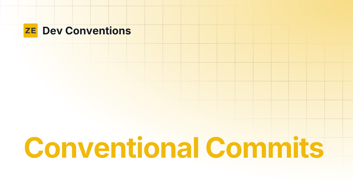 Conventional Commits | Dev Conventions
